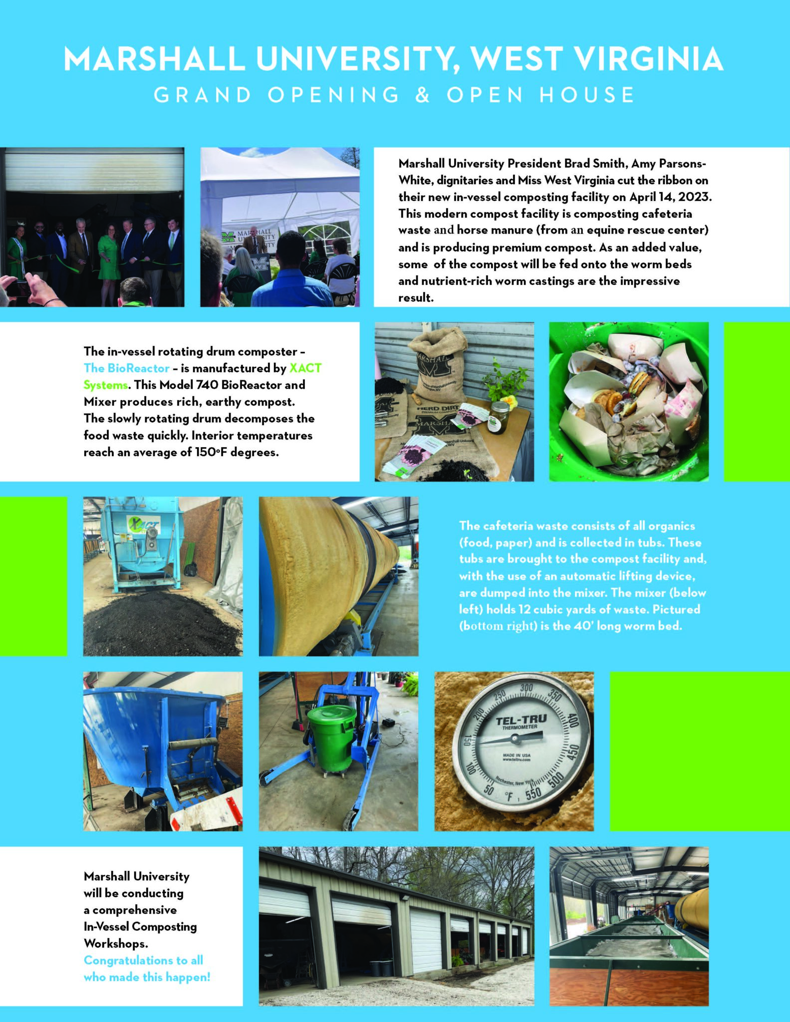MARSHALL UNIVERSITY, WEST VIRGINIA GRAND OPENING - XACT Systems Composting